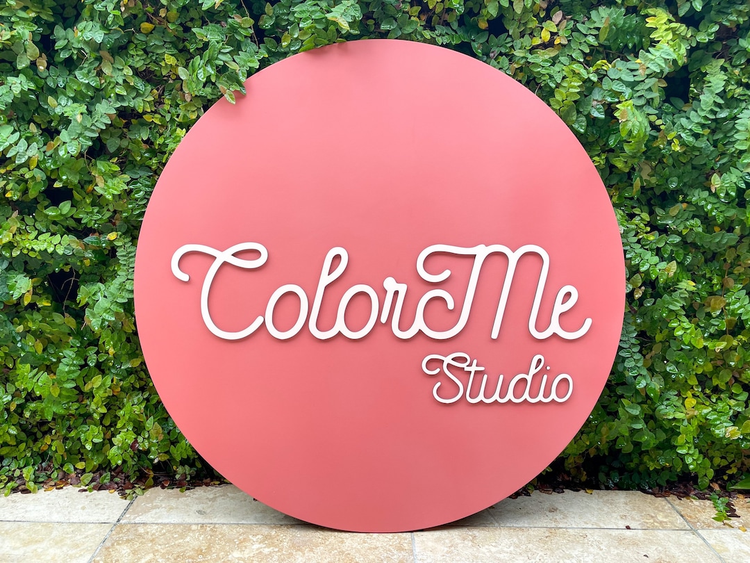 3D Round Logo Sign for Business | Interior Logo Sign | Lobby Sign | 3D ...