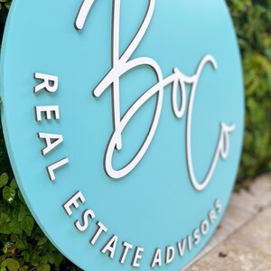 3D Round Logo Sign for Business | Interior Logo Sign | Lobby Sign | 3D ...