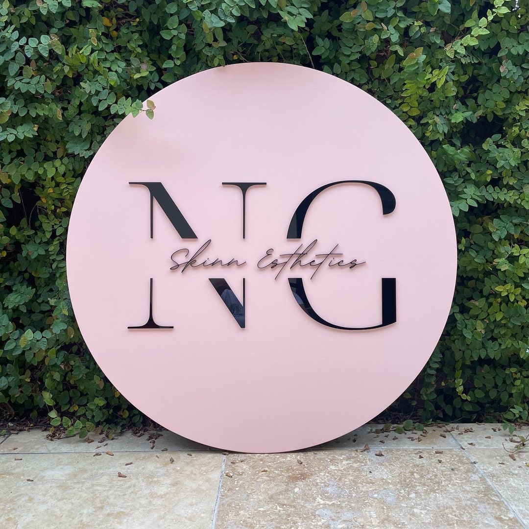 3D Round Logo Sign for Business | Interior Logo Sign | Lobby Sign | 3D ...