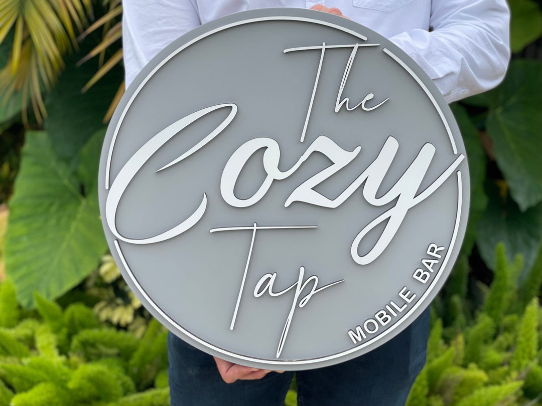 3D Round Logo Sign for Business | Interior Logo Sign | Lobby Sign | 3D ...