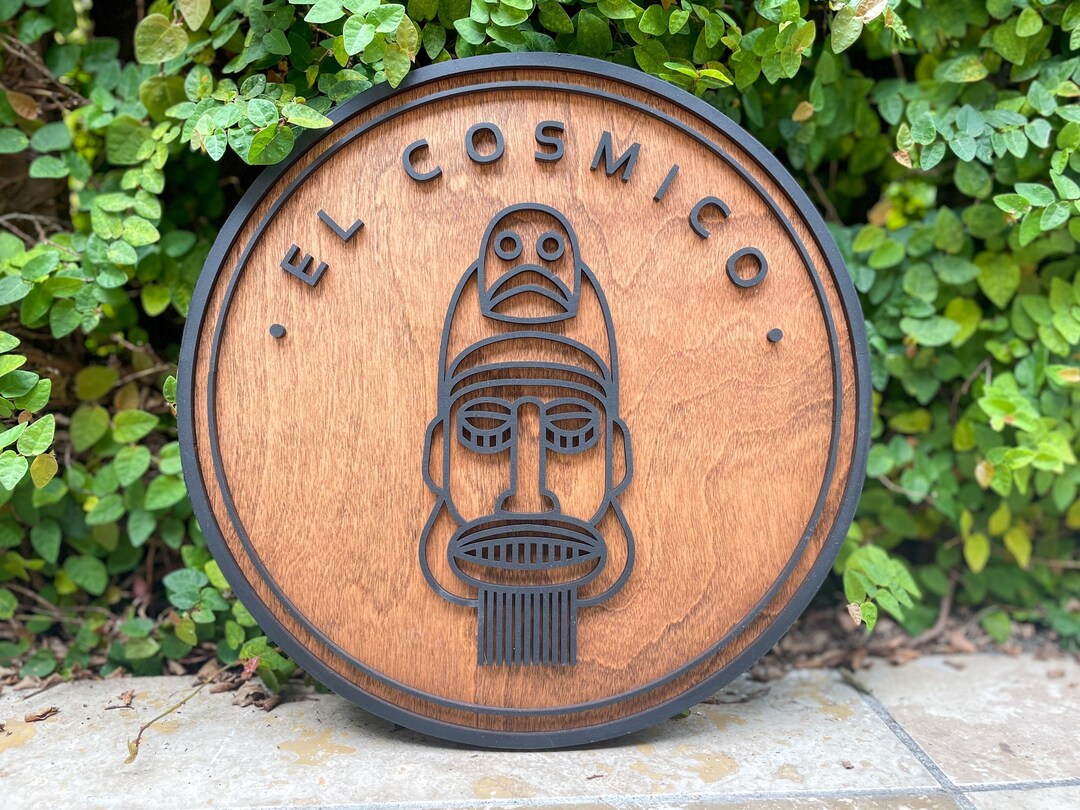 3D Round Logo Sign for Business Interior Logo Sign Lobby Sign 3D Wooden ...