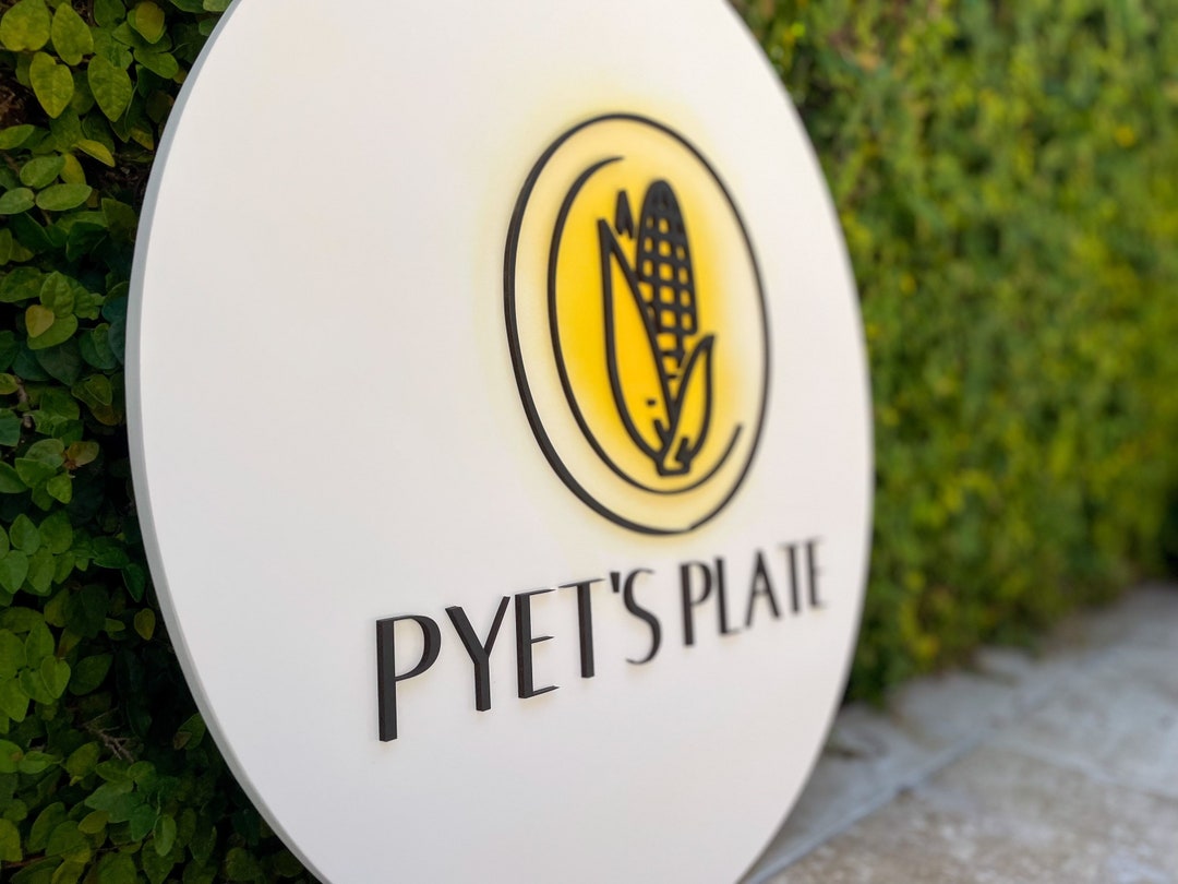 3D Round Logo Sign for Business | Interior Logo Sign | Lobby Sign | 3D ...
