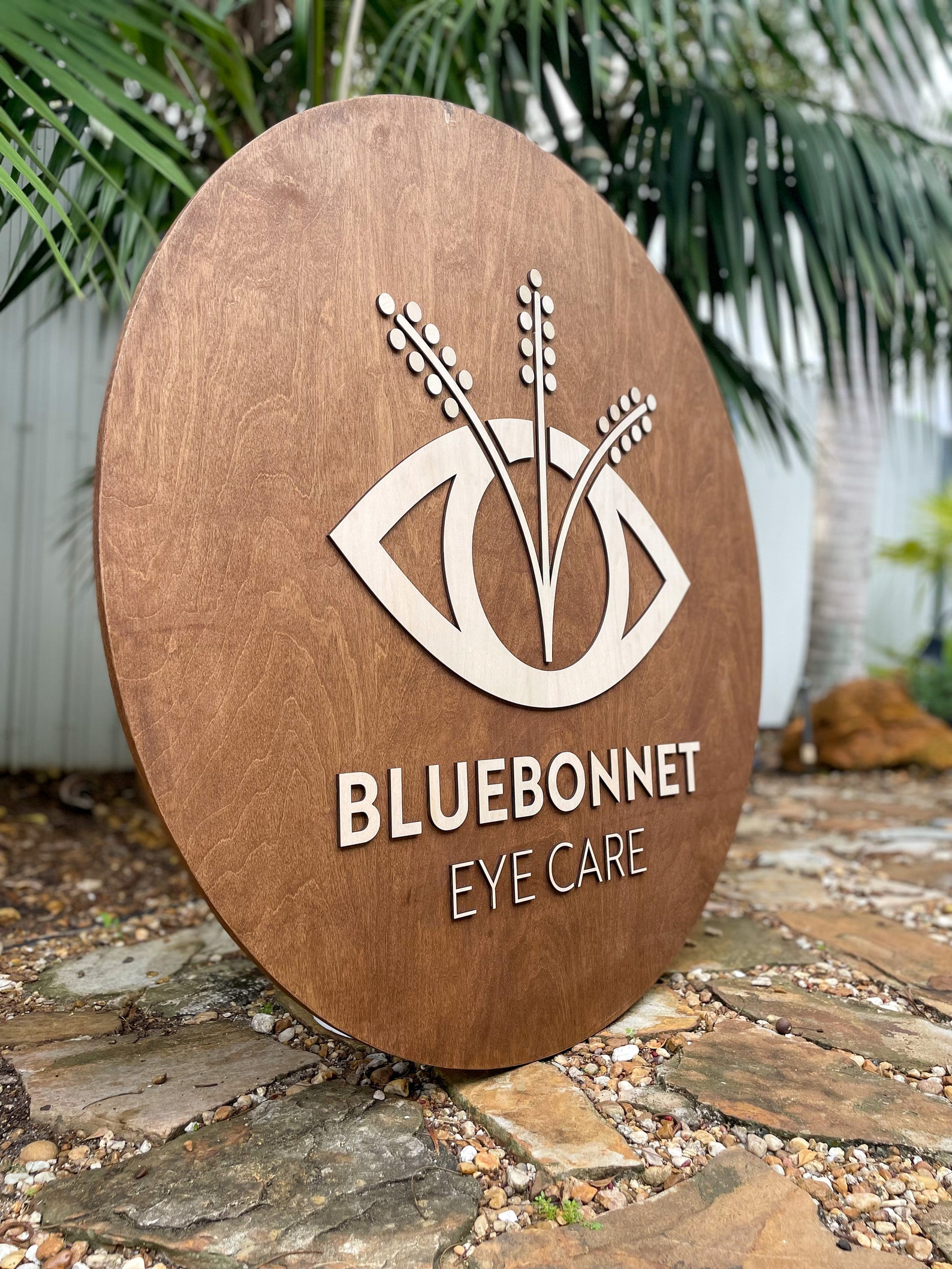 3D Round Logo Sign for Business Interior Logo Sign Lobby Sign 3D Wooden ...