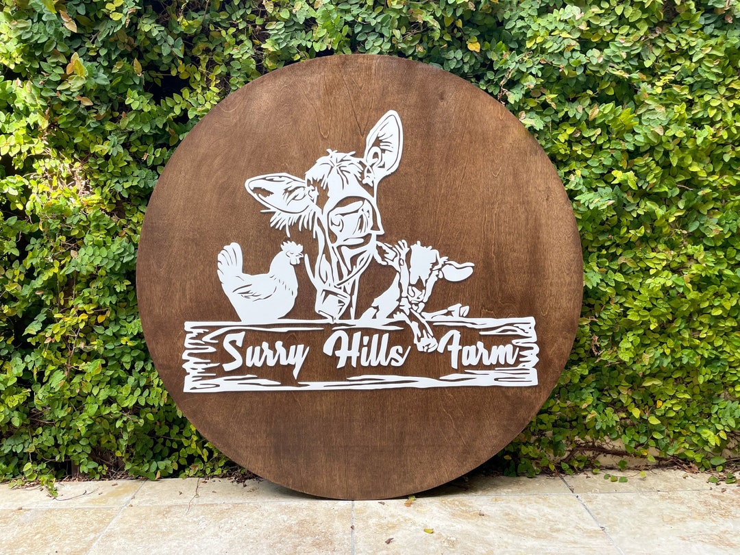 3D Round Logo Sign | Laser Cut MDF & PVC Boutique Sign - Etsy