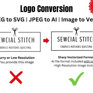 Convert Your Logo to Vector Outlines | JPEG to SVG to AI - Etsy