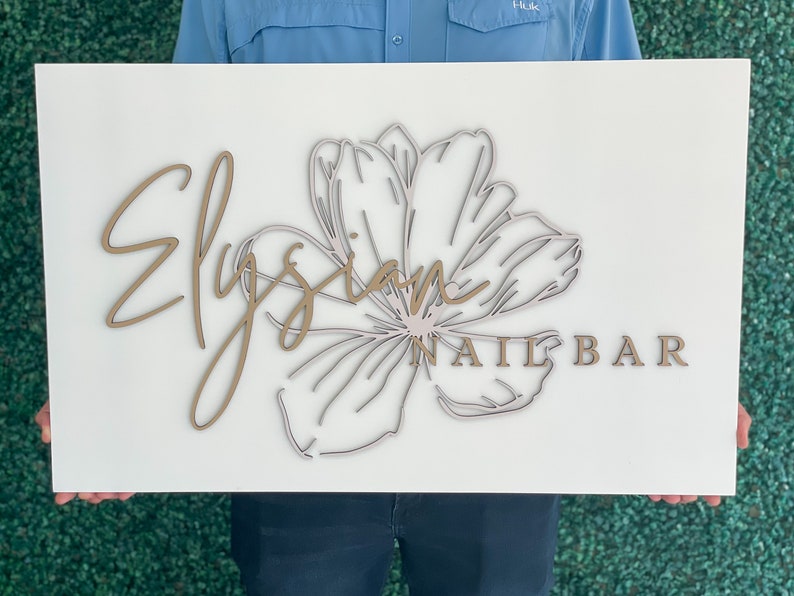 3D Rectangular Logo Sign for Businesses Interior Logo Sign - Etsy