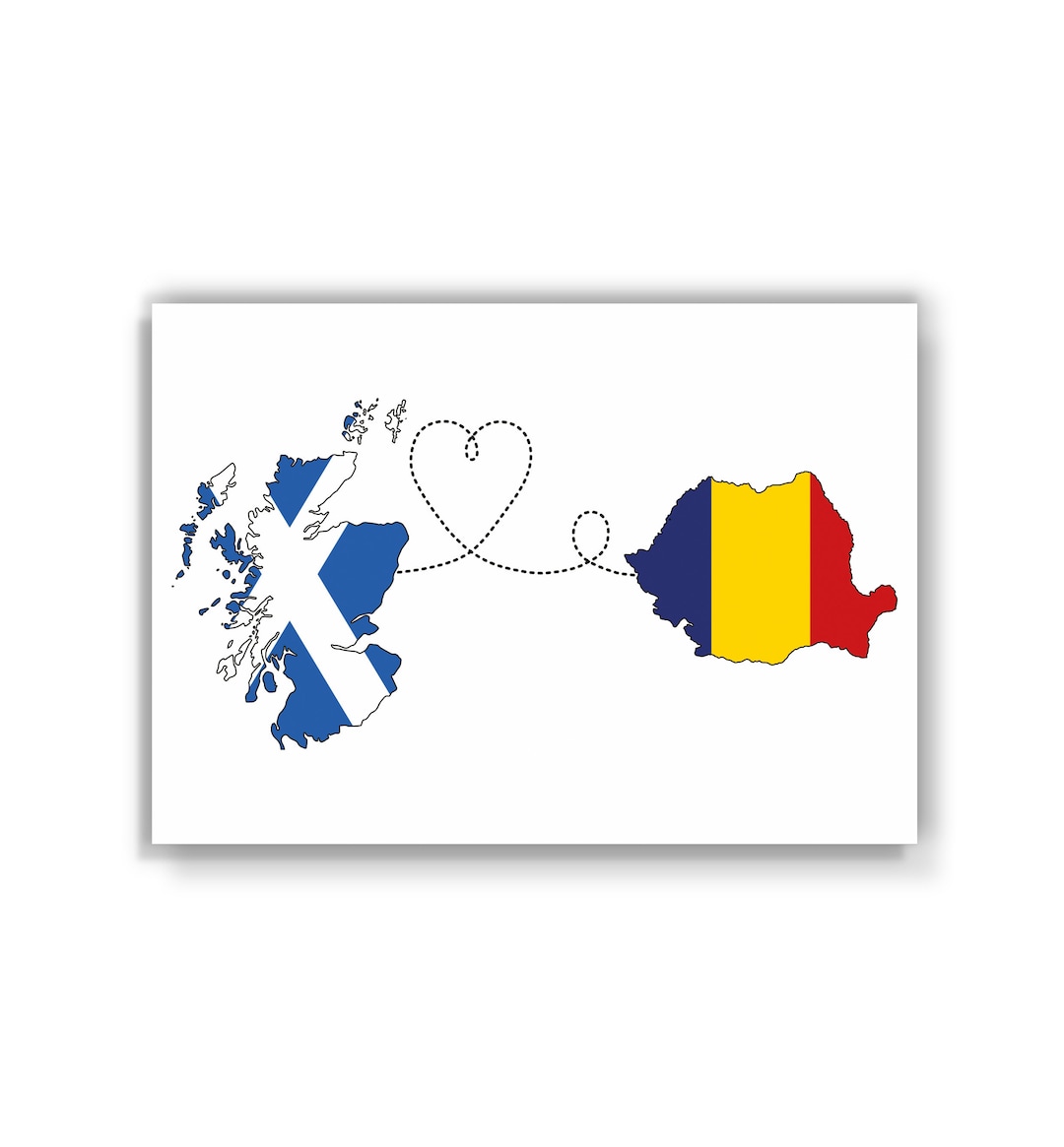 Scotland to Romania - Travel Print - Etsy