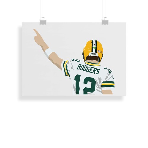 Aaron Rodgers Poster Canvas Football Print Sports Wall Art - Etsy