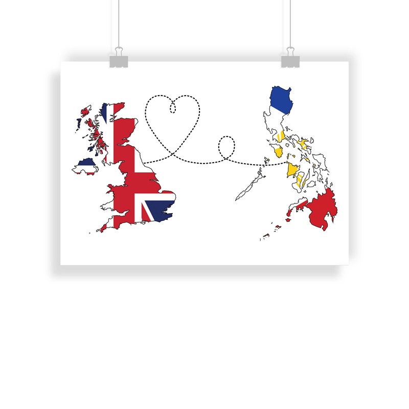 Philippine Map and Flag - Etsy UK