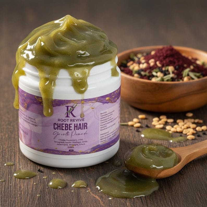 Chebe Hair Growth Grease Rosemary Mint Fenugreek, Nettle, Moringa - Etsy