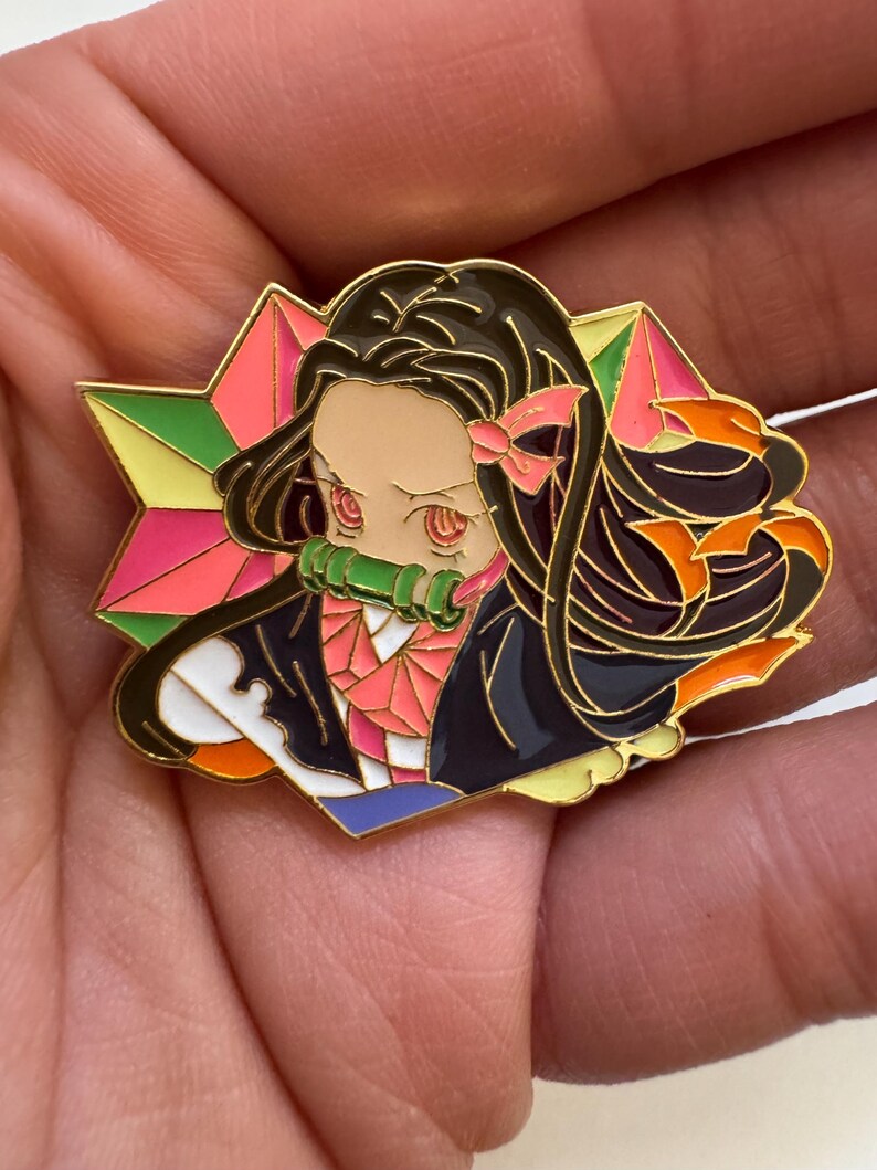 Nezuko Kamado Pin, Demon Slayer Pin, Otaku Accessory , Gift ,anime Art ...