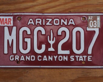 Red License Plate - Etsy