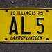 1975 Illinois Yellow Vanity License Plate AL 5 - Etsy