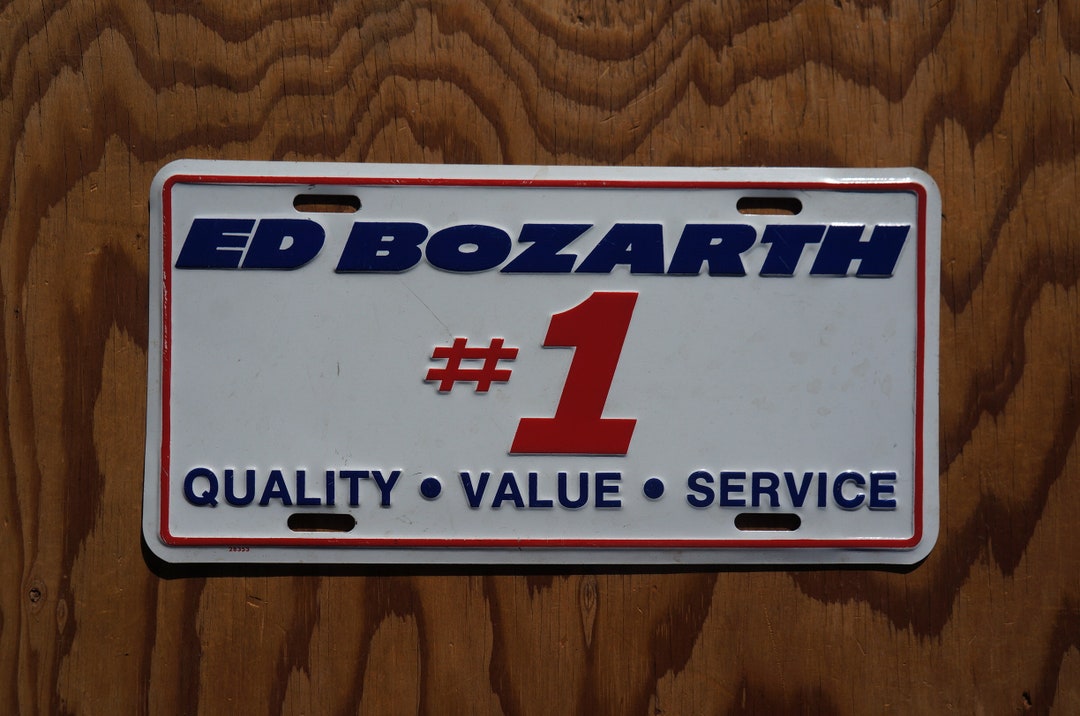ED BOZARTH 1 Dealer Advertising Sign License Plate - Etsy