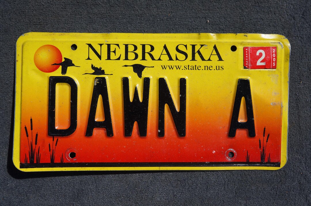 2005 Nebraska Vanity DAWN A License Plate - Etsy