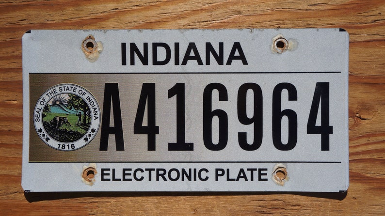 Indiana Electronic License Plate - State Seal - Etsy
