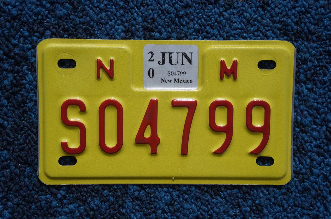 2020 New Mexico MOTORCYCLE License Plate - Etsy