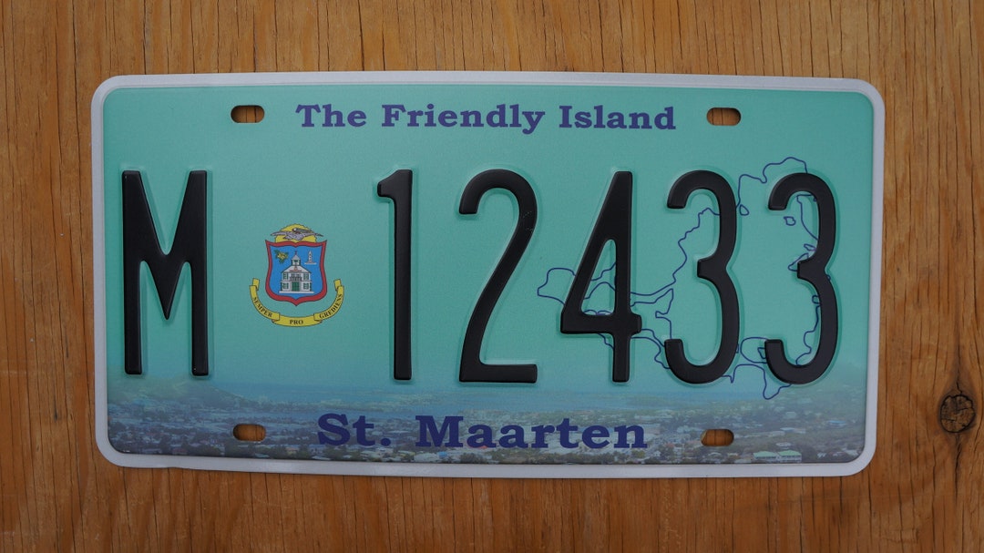 St Maarten Passenger License Plate the Friendly Island, Part of ...