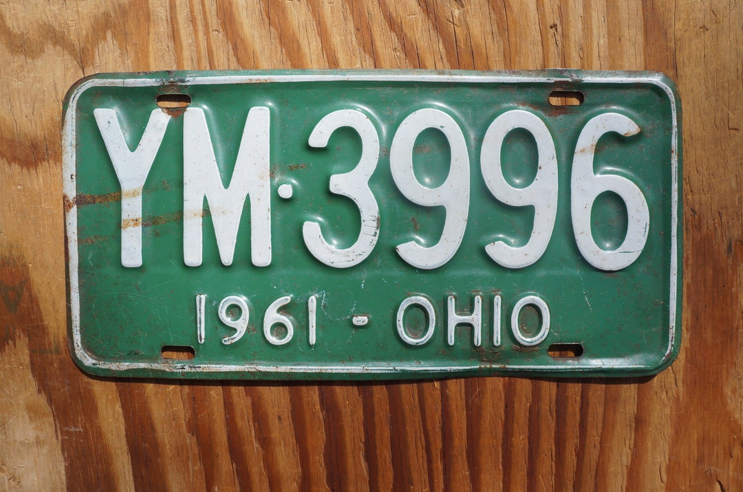 1961 Ohio Green Vintage License Plate - Etsy