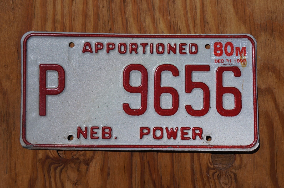 1980 Nebraska APPORTIONED POWER Semi Truck Tractor TRAILER License ...