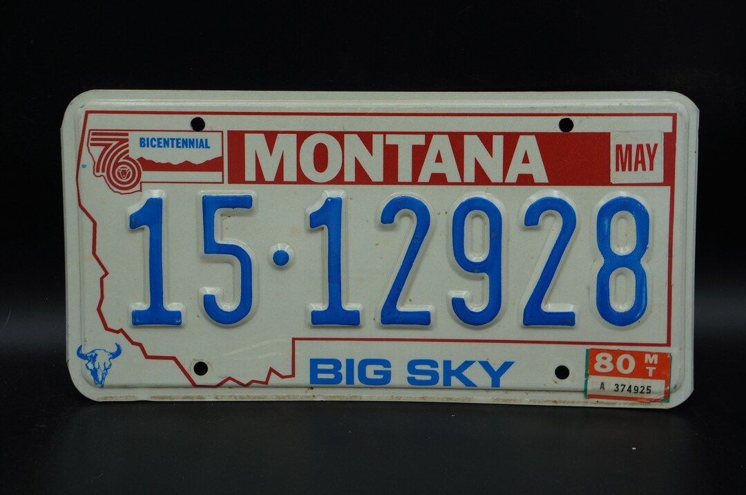 1980 Montana BICENTENNIAL License Plate - Etsy 1980 Montana BICENTENNIAL License Plate - Etsy