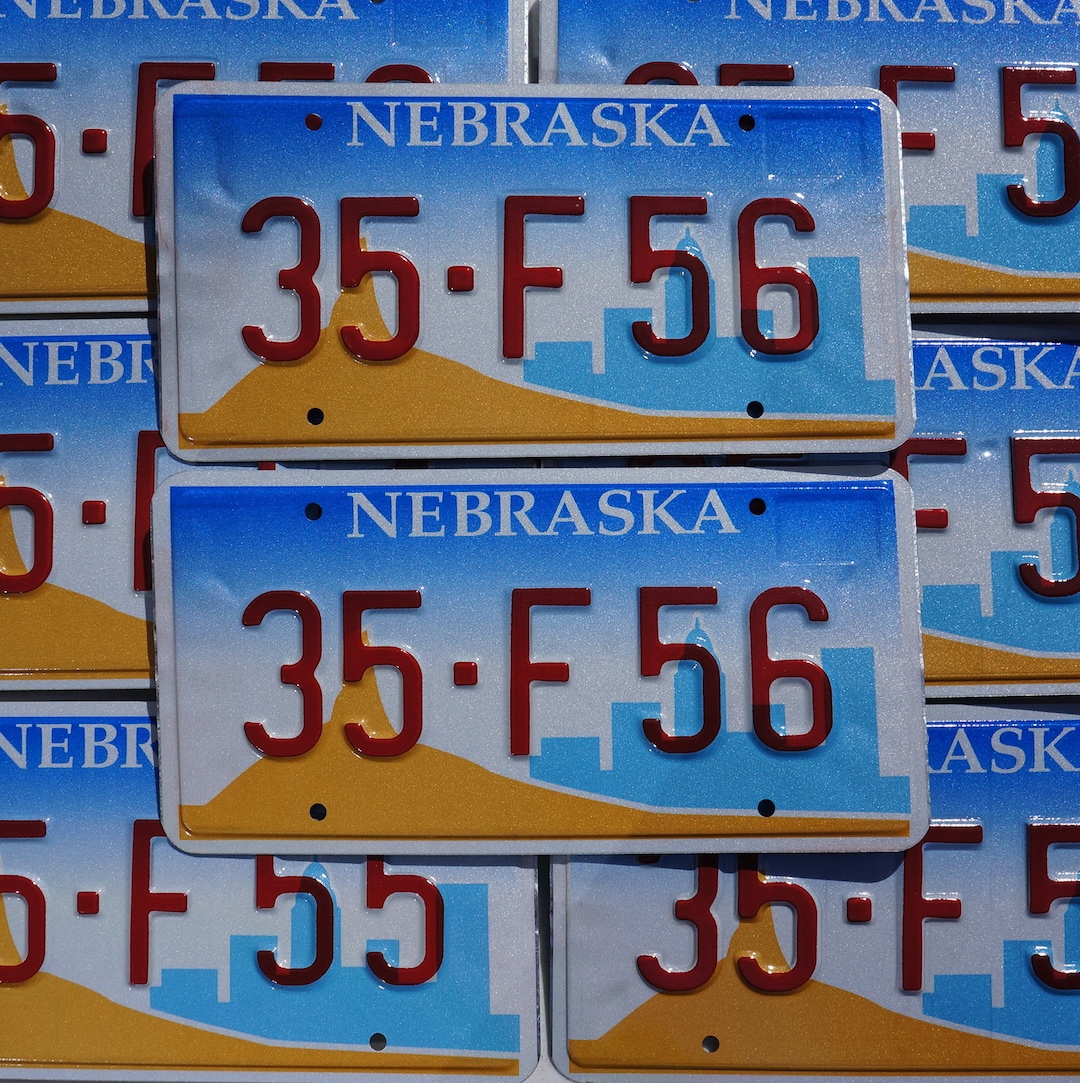 Nebraska State License Plate: Colorful Auto Tag - Etsy
