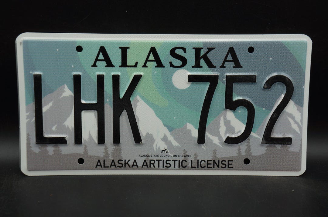 Alaska ARTISTIC License Plate Snow Mountains Blue Skies - Etsy