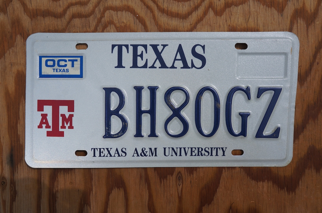 VINTAGE Texas A&M University License Plate - Etsy