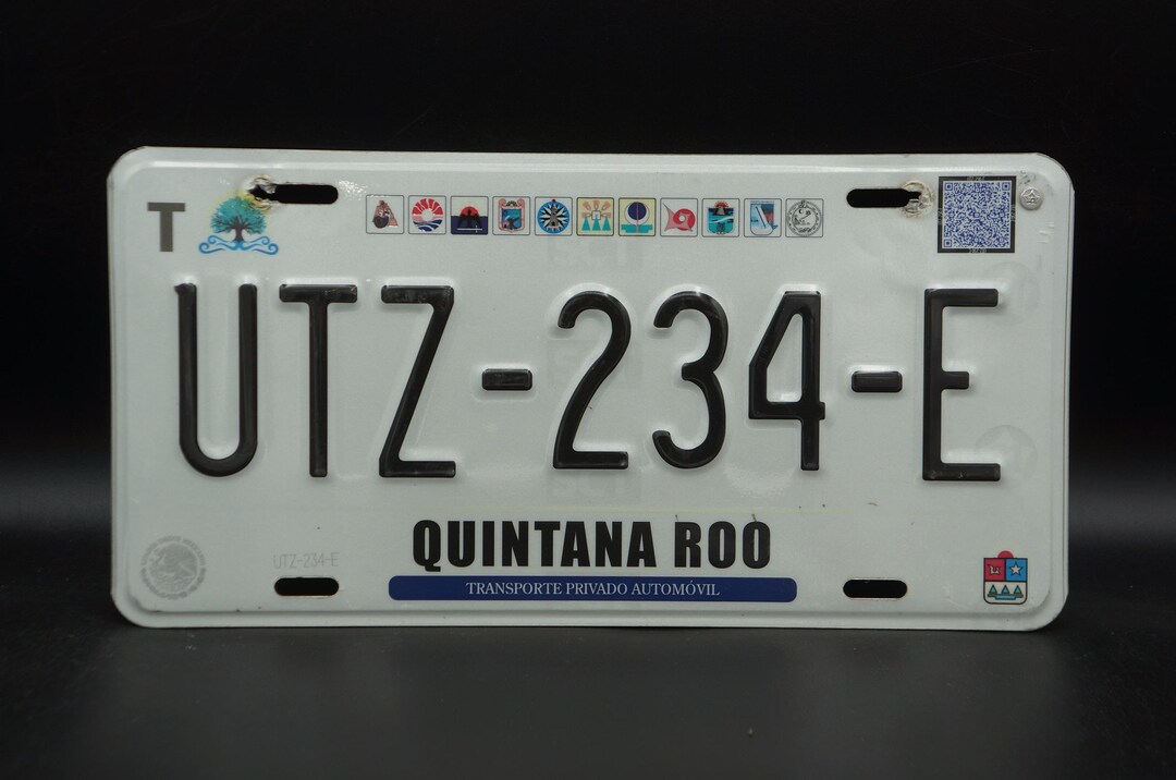Mexico Cancun Quintana Roo License Plate # UTZ - 234 - E - Etsy