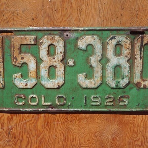 1926 Colorado Passenger License Plate - Etsy