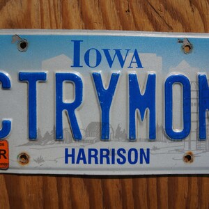 2006 Iowa Country Mom Vanity License Plate Harrison County - CTRY MOM ...