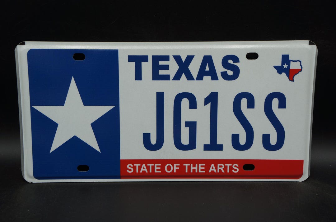 One or More - TEXAS State of the Arts Star Graphic License Plate - BIG ...