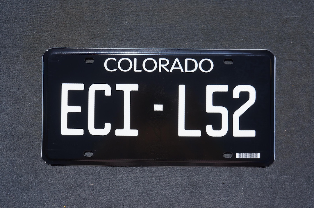 2023 AUTHENTIC Throwback Blacked-out Colorado Black License Plate - NEW ...