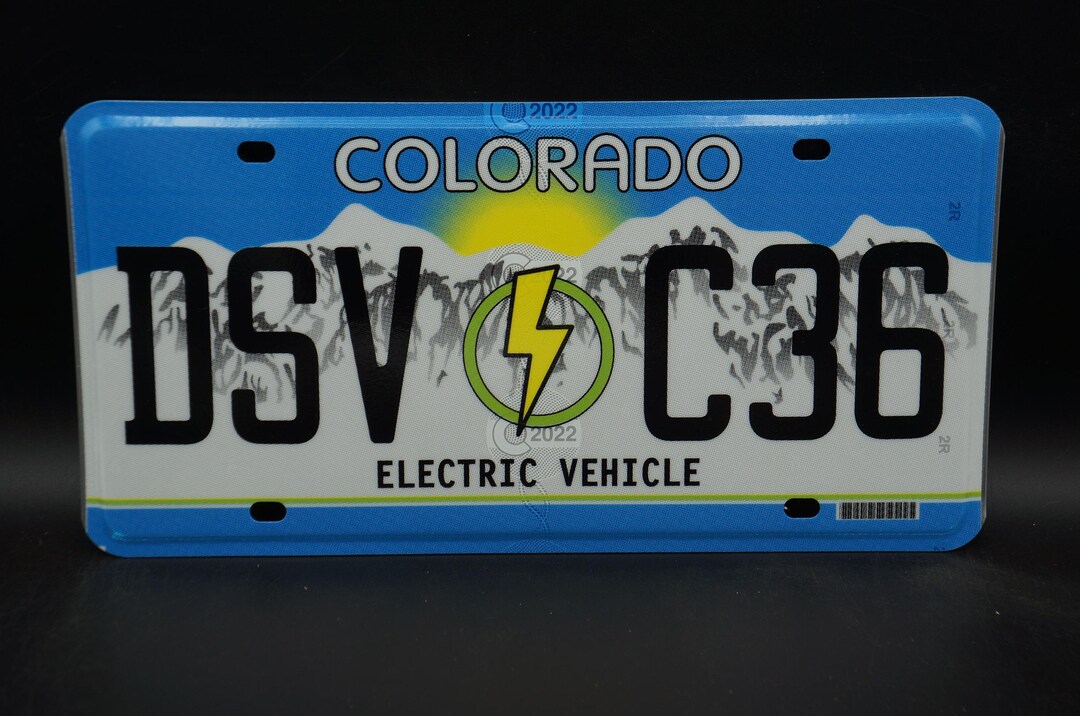 Colorado ELECTRIC VEHICLE License Plate - Etsy