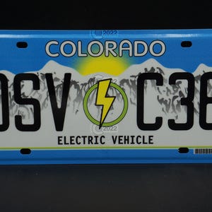 Colorado ELECTRIC VEHICLE License Plate - Etsy