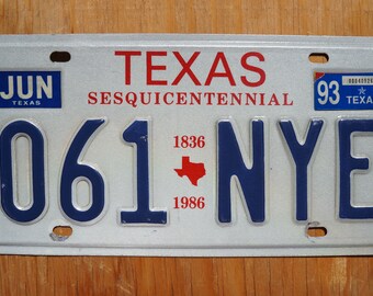 Embossed License Plate Texas - Etsy