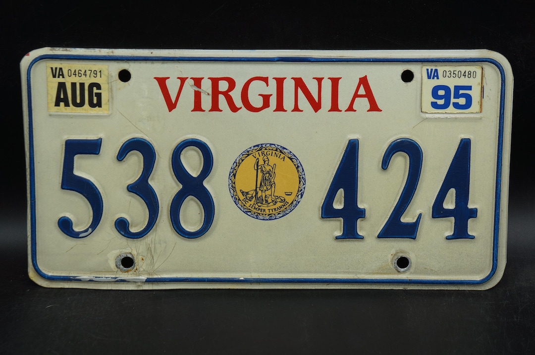 1995 Virginia Vintage Seal License Plate - Etsy