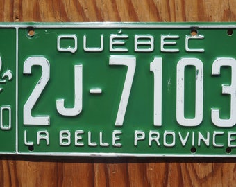 License Plates Vintage 1963 Québec La Belle Province Car License Number ...
