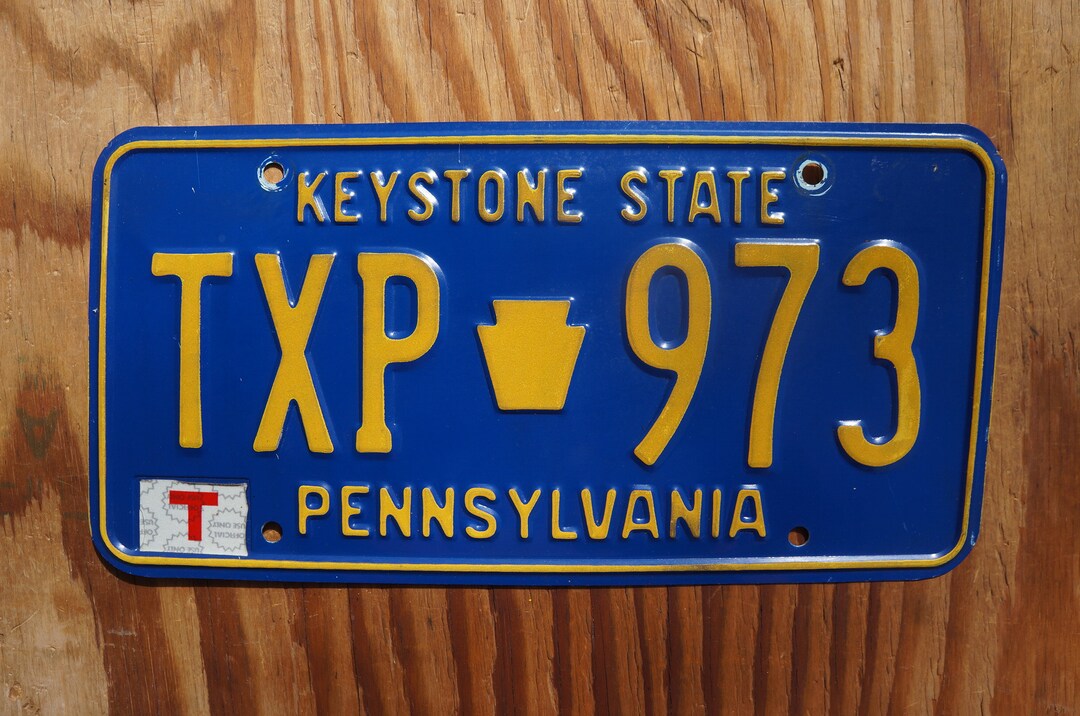 1980s Pennsylvania TRUCK KEYSTONE STATE Blue License Plate - Etsy