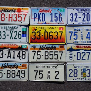 LOT of 12 NEBRASKA License Plates - Etsy