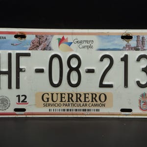 GURRERO Mexico Graphic License Plate # HF - 08 - 213 - Etsy