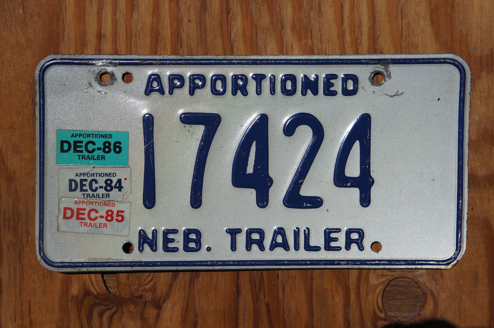 1984 1985 1986 Nebraska APPORTIONED TRAILER License Plate - Etsy