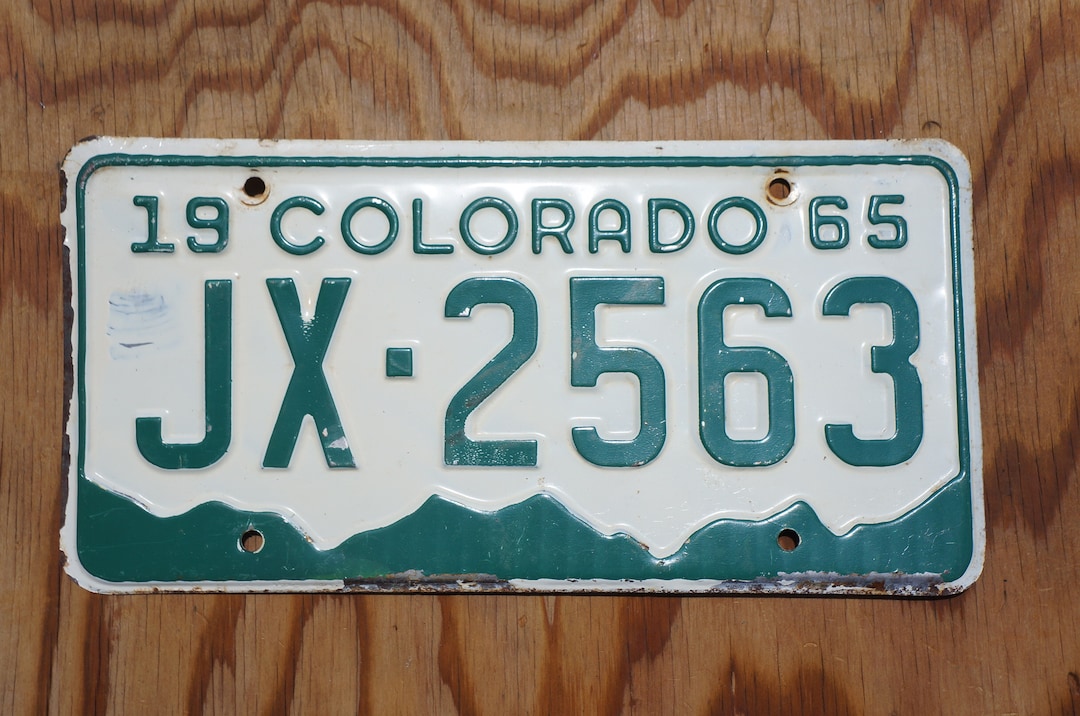 1965 COLORADO Passenger License Plate - Etsy