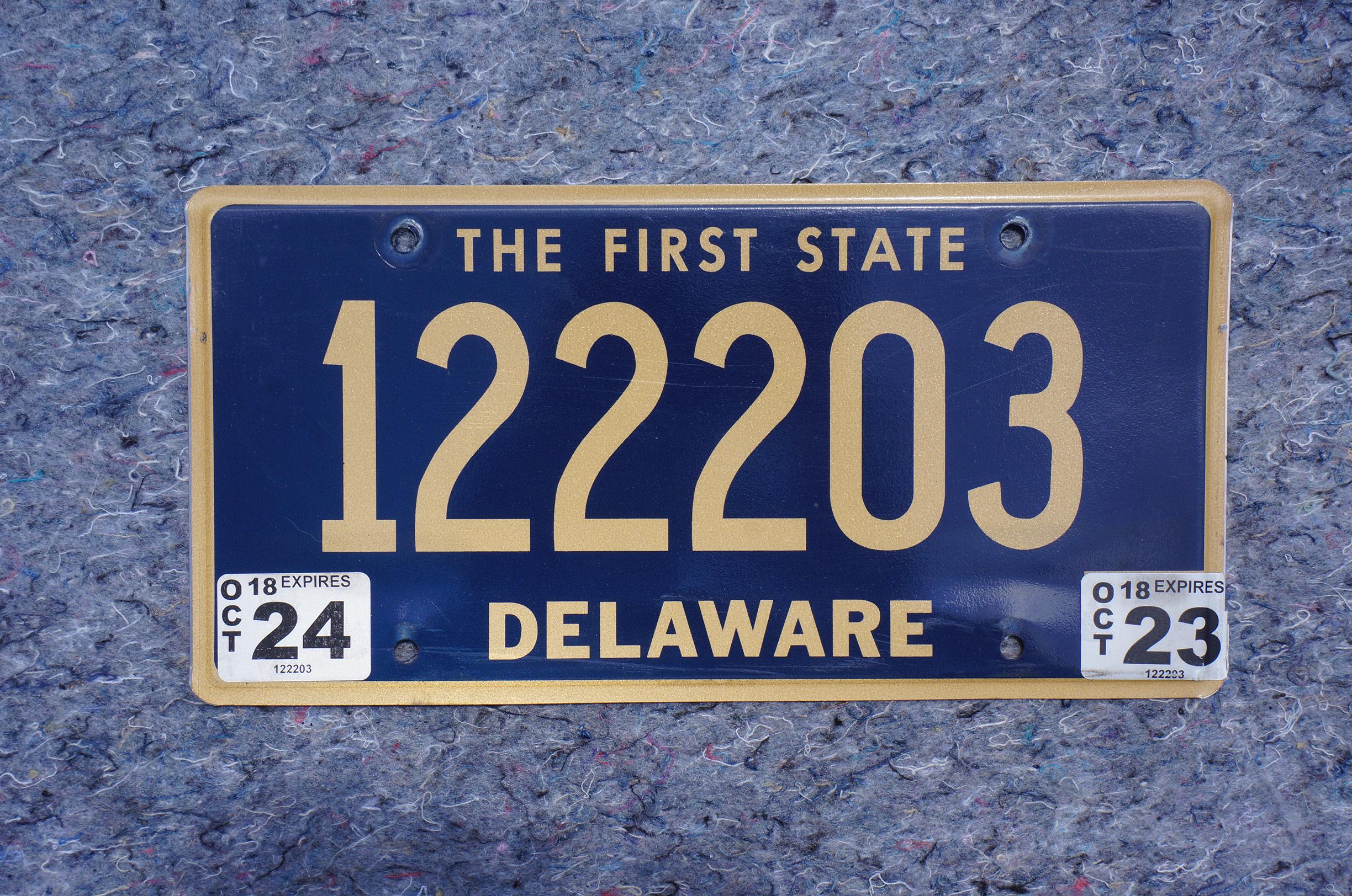 Delaware License Plate 2023