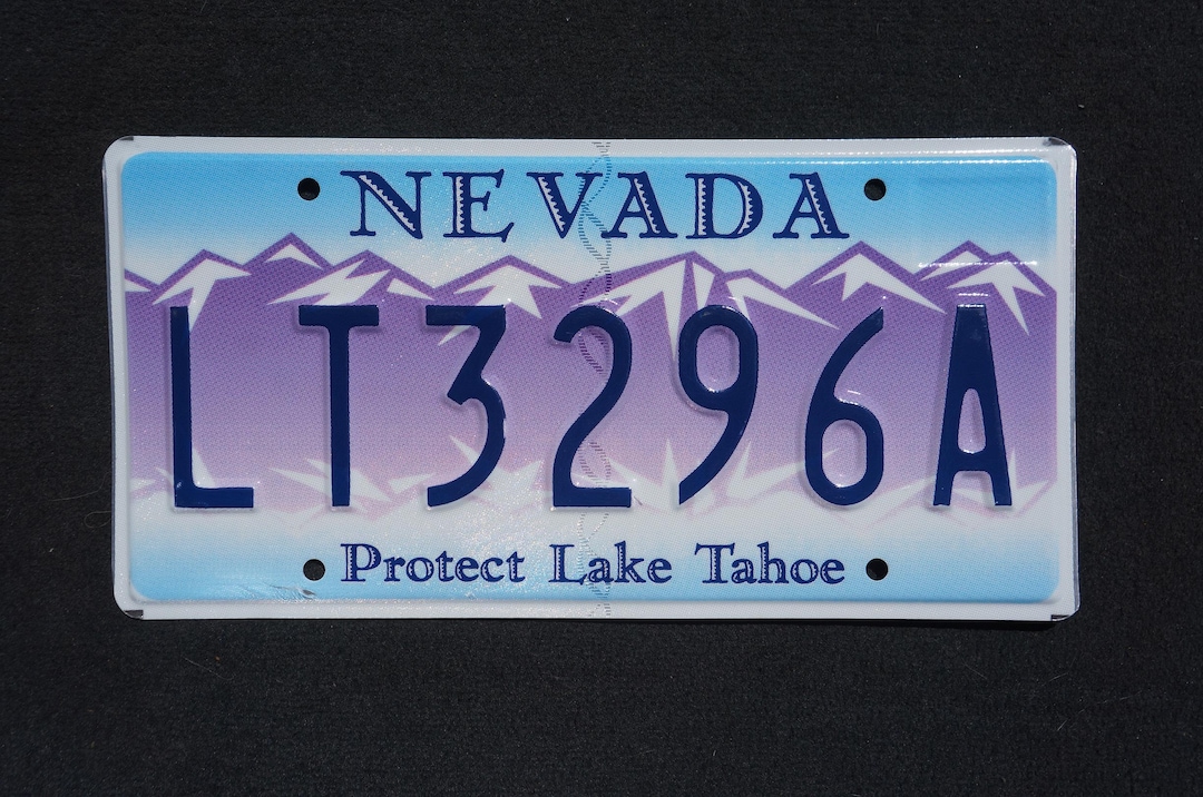 Nevada PROTECT LAKE TAHOE License Plate Purple Mountain - Etsy