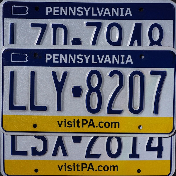 Blue and Yellow License Plate - Etsy