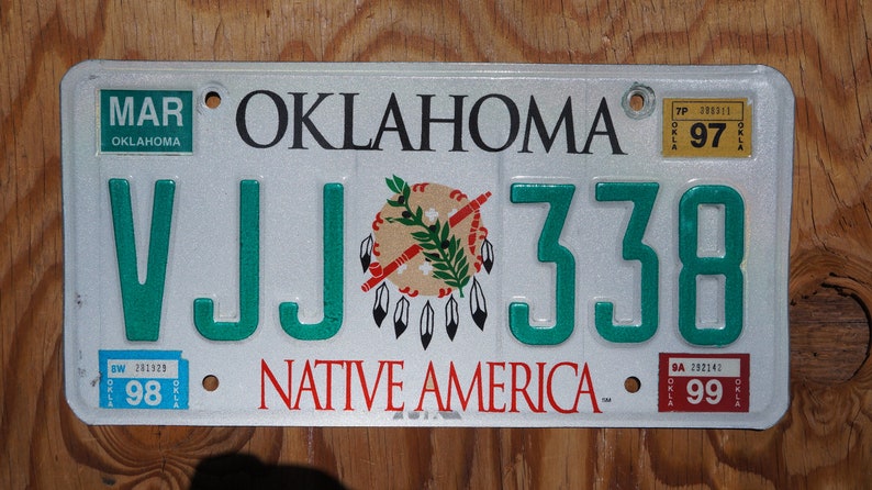 Oklahoma DREAM CATCHER Native America Vintage Graphic License Plate ...