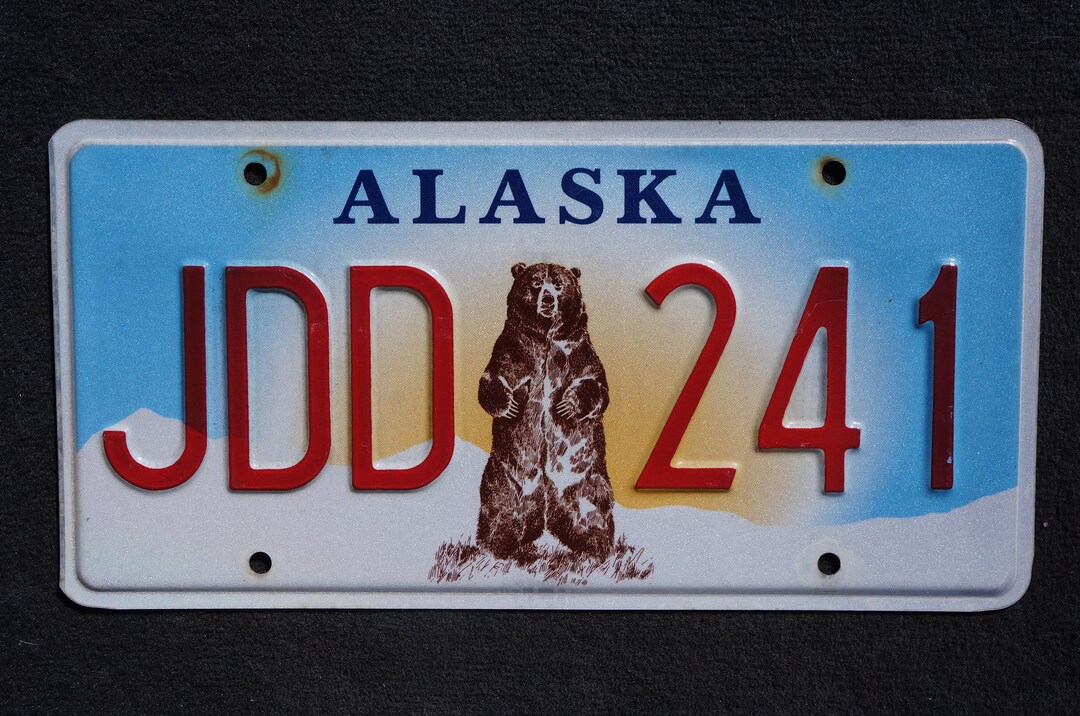 Alaska Grizzly Brown Bear License Plate # JDD 241 - Etsy