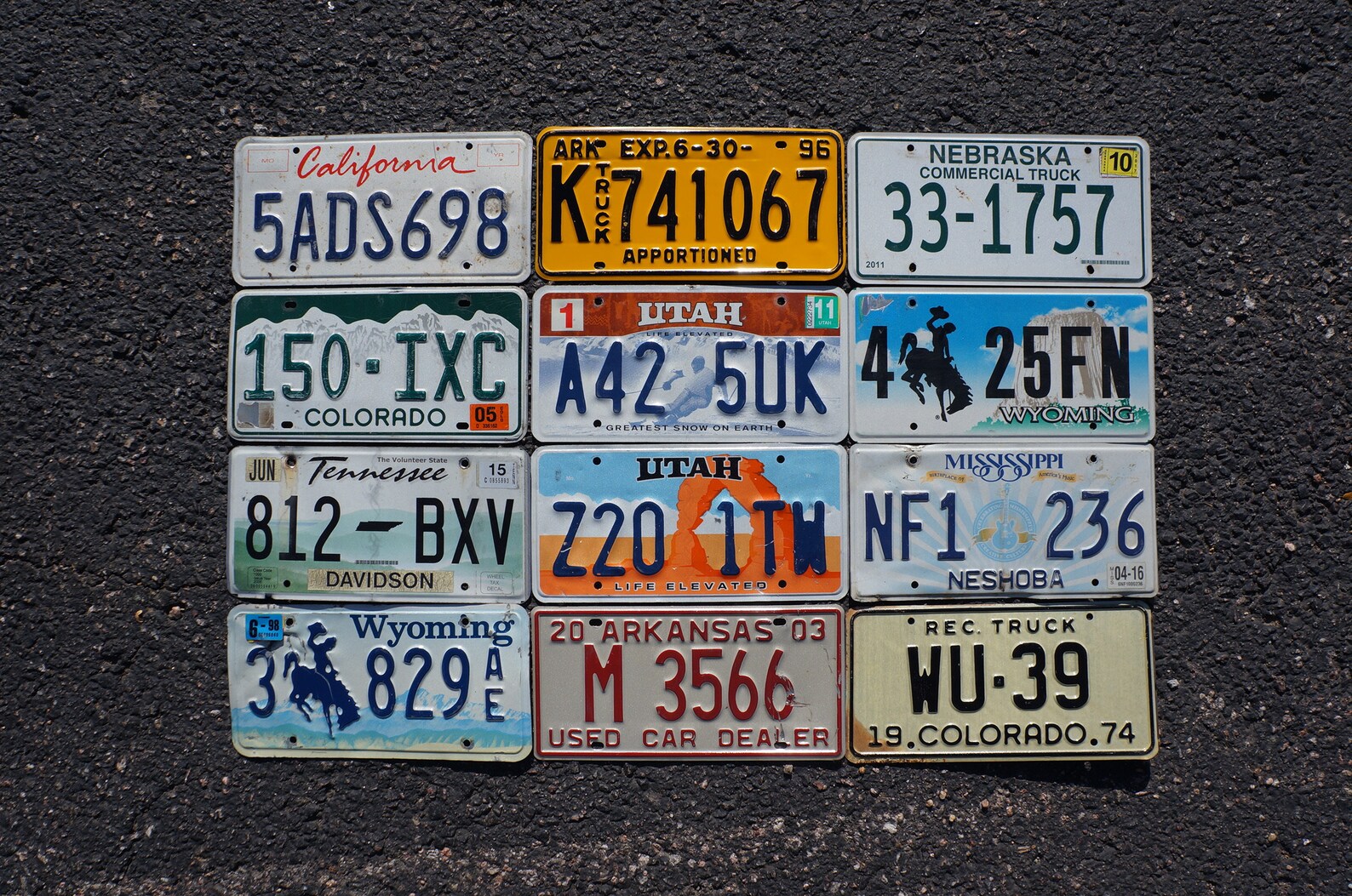 LOT of 12 License Plates 8 Different States USA Plate Tag | Etsy
