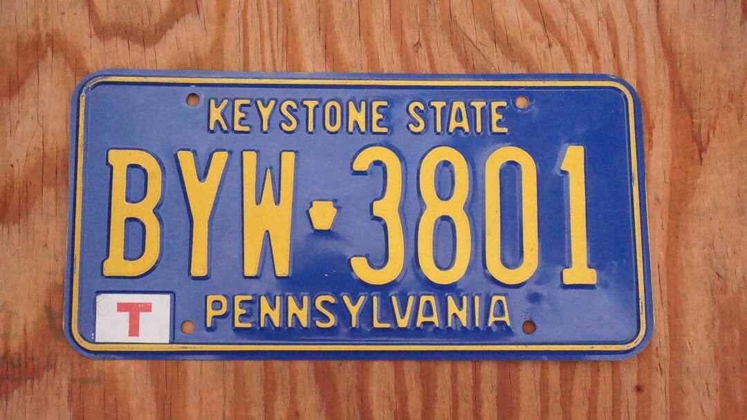 1980s Pennsylvania TRUCK KEYSTONE STATE Blue License Plate - Etsy